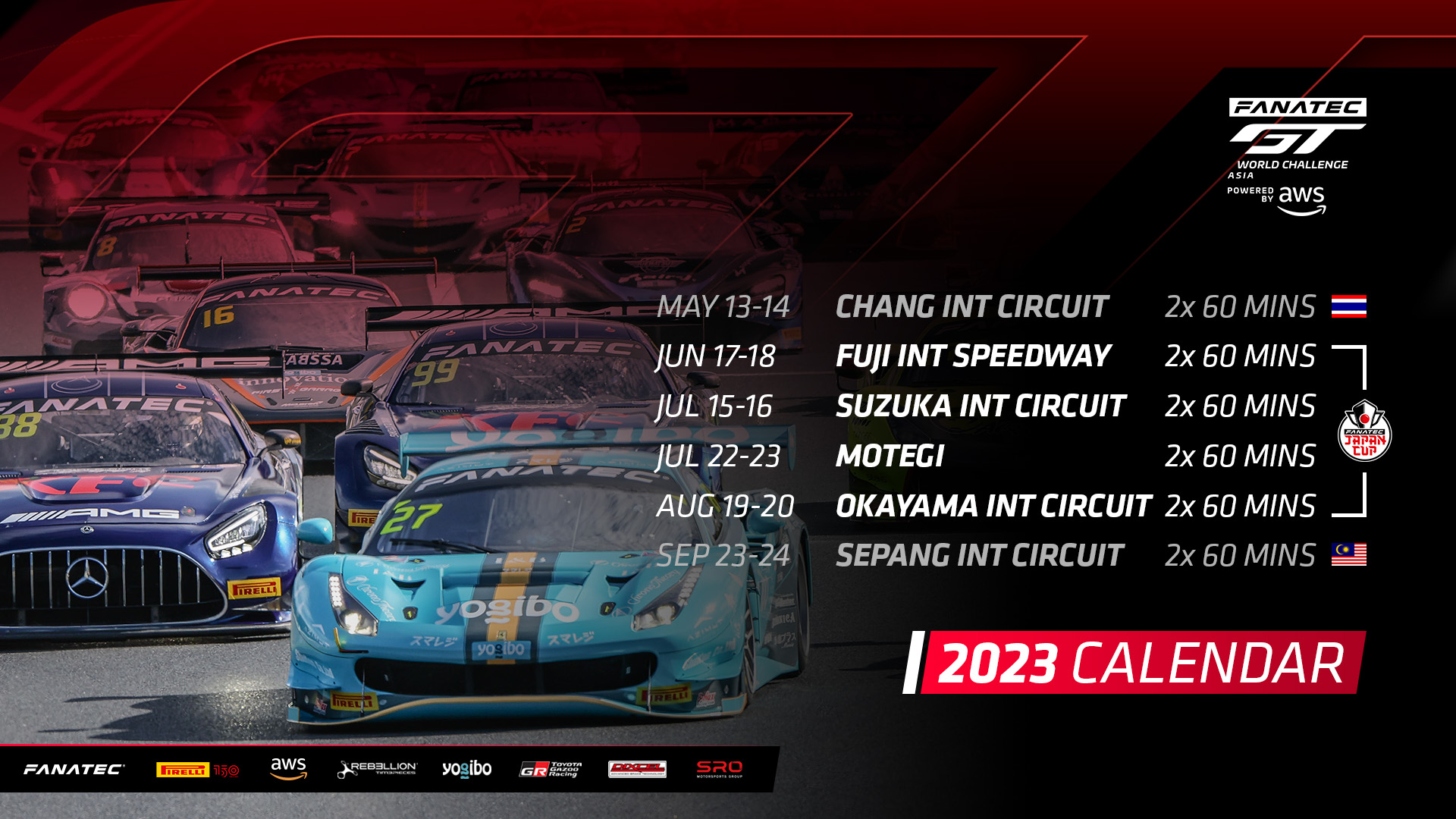 SRO reveals revised Fanatec GT World Challenge Asia Powered by AWS ...